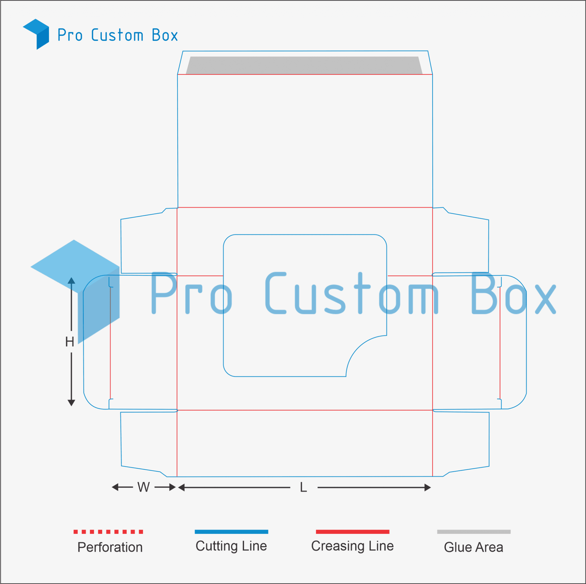 Straight Tuck With Customizable Window - Pro Custom Box